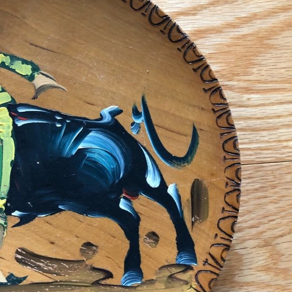 Vintage | Wall Decor | Wood Spanish Matador Plate Wall Hanging | Poshmark